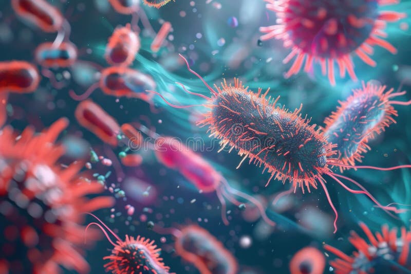 Dangerous Bacteria Growing and Multiplying Rapidly Stock Illustration ...