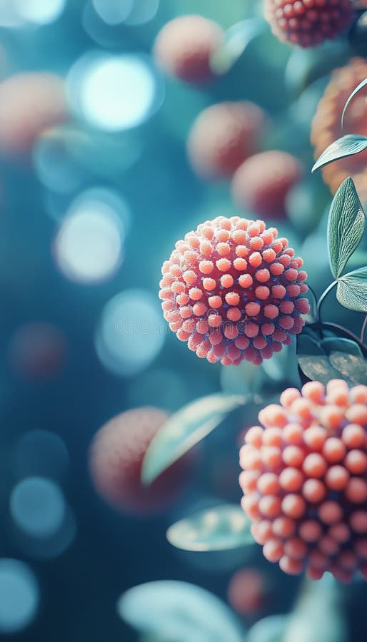 Microscopic View of Vibrant, Cellular Structures with Detailed Textures ...