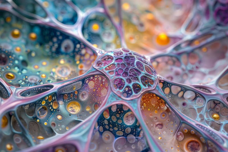 A Microscopic View of a Vibrant Cellular World with DNA Strands ...