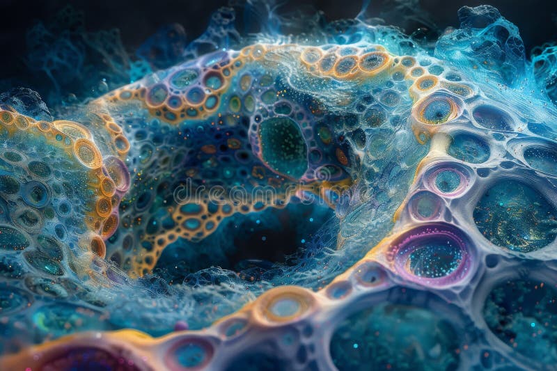 A Microscopic View of a Vibrant Cellular World with DNA Strands ...