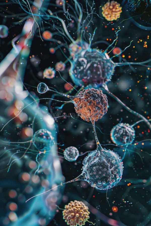 Microscopic View of Viral Infection Stock Photo - Image of public ...