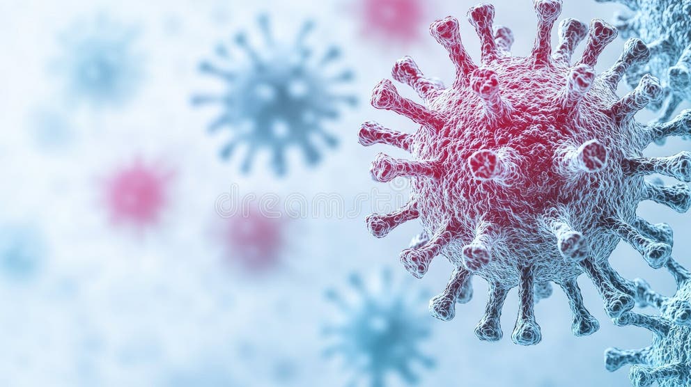 A Microscopic View of a Viral Pathogen Showing Spiked Proteins, Which ...