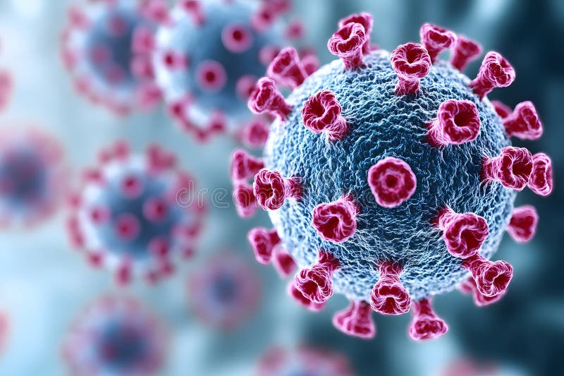 Microscopic View of a Virus Cell Structure for Educational and ...