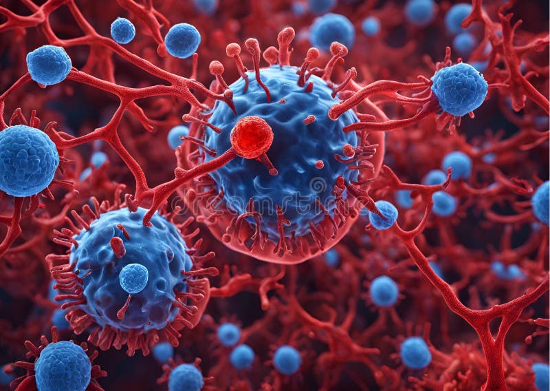 Virus Cells Attacking Immune System Disease Infection AI Generated ...