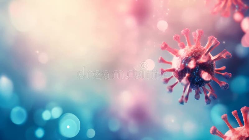Microscopic View of Virus Cells Floating in Colorful Environment Stock ... Microscopic View of Virus Cells Floating in Colorful Environment Stock ...