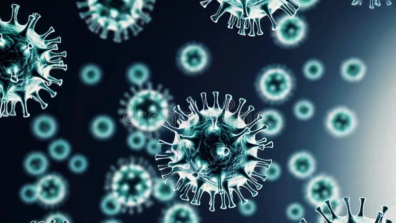 Microscopic View of Virus Cells Multiplying and Spreading Stock Video ...