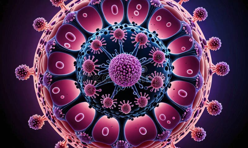Microscopic View of Virus stock photo. Image of infectious - 312758430