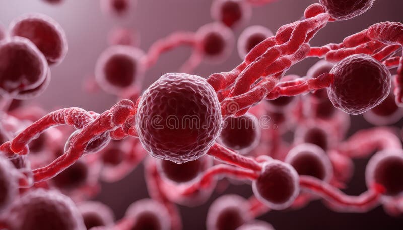 Microscopic View of a Virus, Highlighting Its Spherical Structure and ...