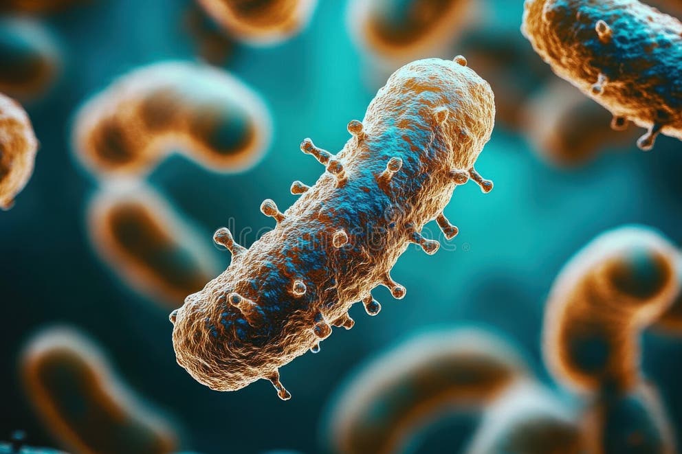 Microscopic View of a Virus Highly Detailed 3D Render of Pathogen Stock ...