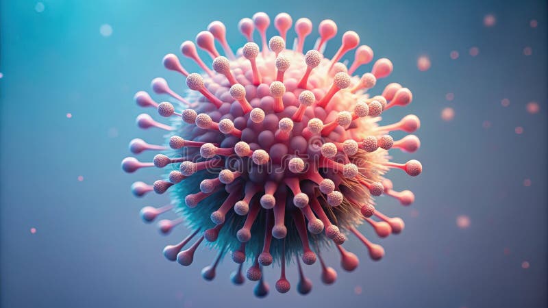 Microscopic View of a Virus Particle Detailed Rendering of a Pathogen S ...