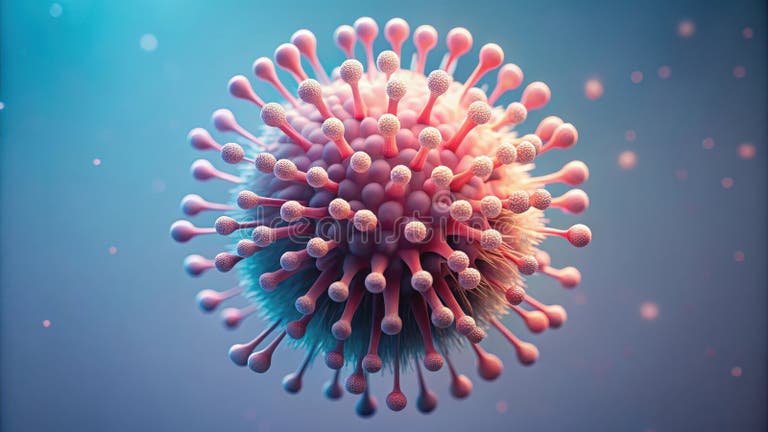 Microscopic View of a Virus Particle Detailed Rendering of a Pathogen S ...