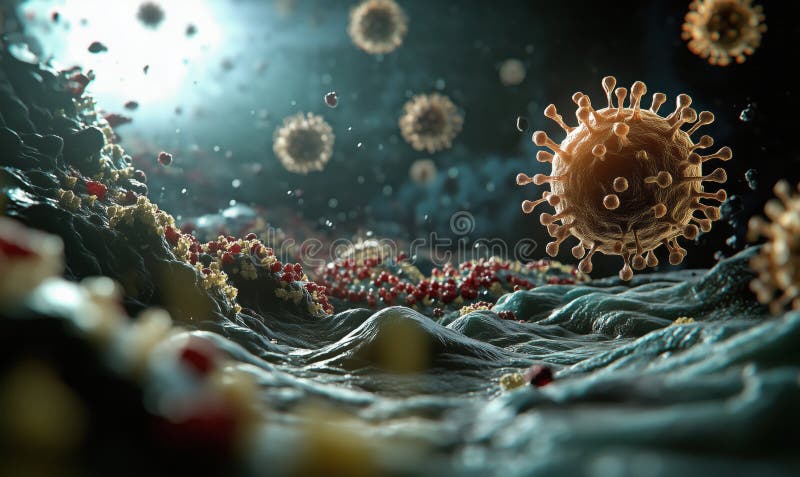 Microscopic View of Virus Particles in a Cellular Environment ...