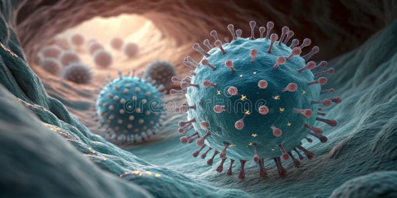 Microscopic View of Virus Particles Inside a Human Cell Revealing ...