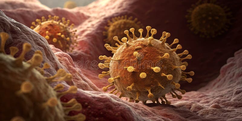 Microscopic View of Virus Particles Interacting and Replicating within ...