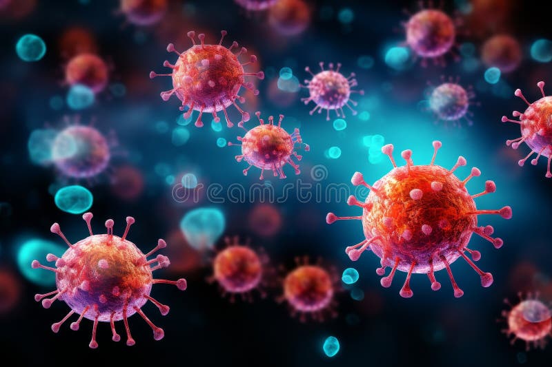Microscopic View of Virus, Pathogen Under Microscope for Science ...