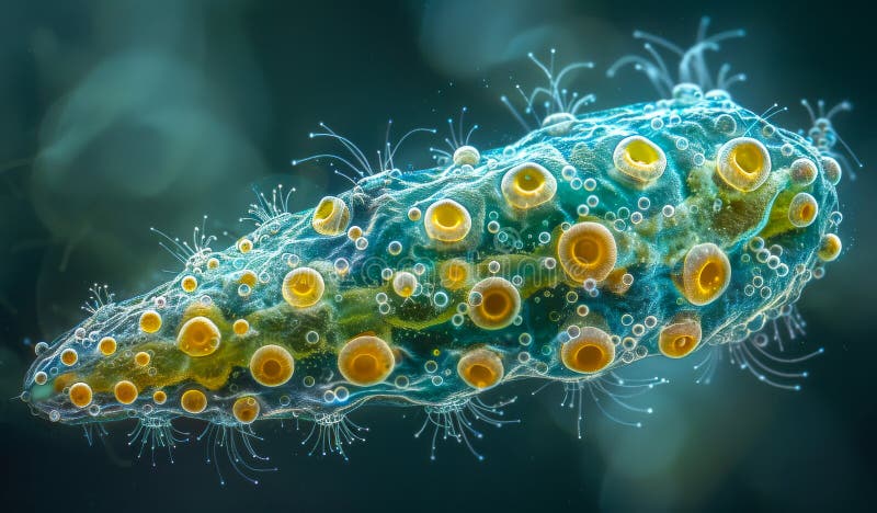 Microscopic View of Virus. a Photorealistic View of the Microbe Stock ...