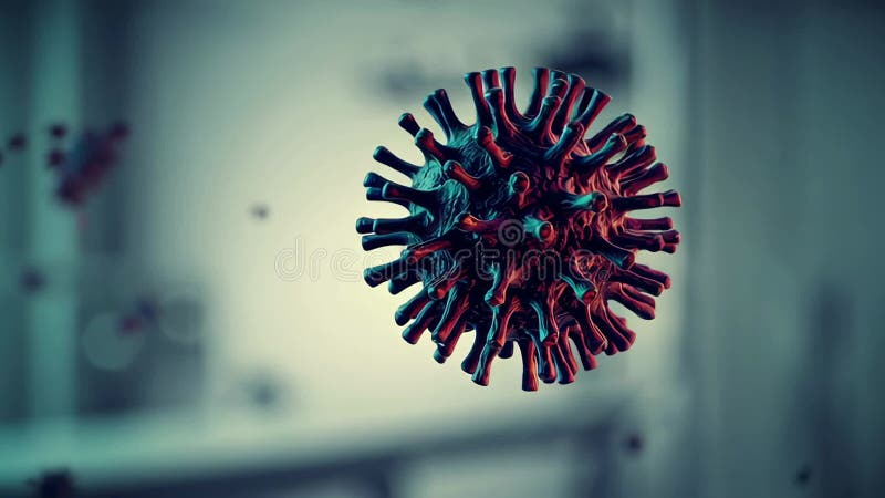 Microscopic View of Virus Rotating in Laboratory Setting Stock Footage ...