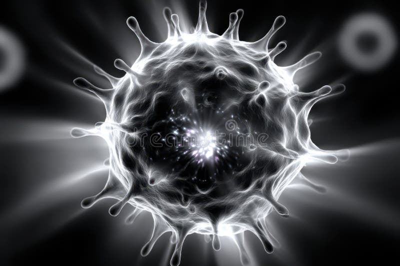 Microscopic View of a Virus Specimen Illustrates Intricate Structure ...