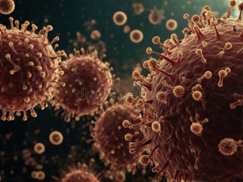 Microscopic View of Viruses: 3D Renders Showcasing Diverse Pathogens in ...