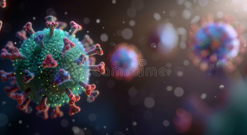 Microscopic View Viruses Dark Environment Soft Lighting Stock Photos ...