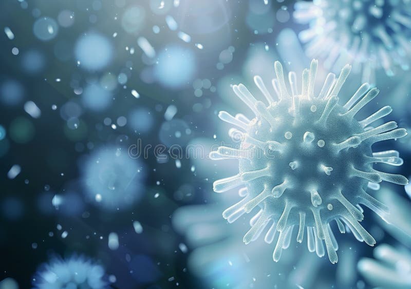 Microscopic View of Viruses in a Scientific Lab Environment Stock Image ...