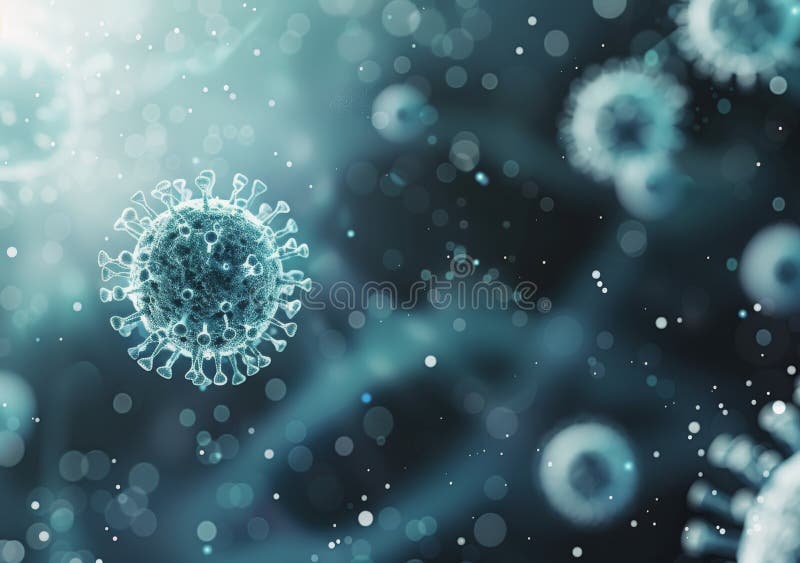 Microscopic View of Viruses Under Fluorescent Light Stock Image - Image ...