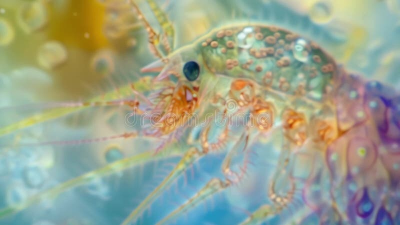 A Microscopic View of a Water Flea with Its Segmented Body and Tiny ...