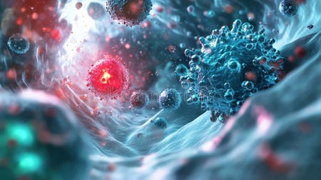 Immune System Attacking Pathogens Inside Human Body Stock Photo - Image ...