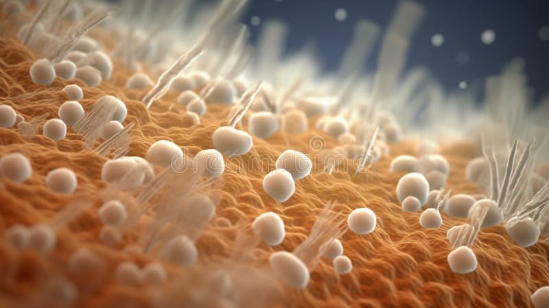 Microscopic View of Yeast Candida Auris. Generative AI Stock Image ...