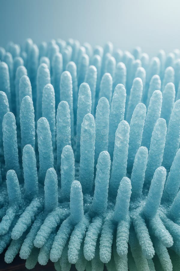 Microscopic Villi Lining the Small Intestine Absorbing Nutrients Stock ...