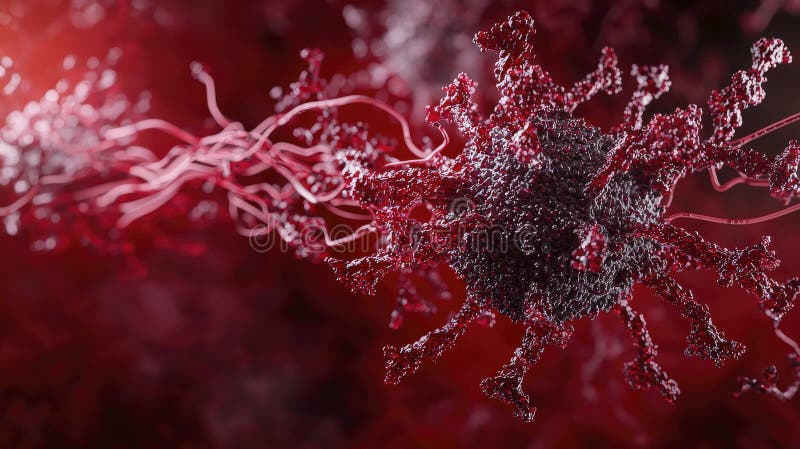 Microscopic Virus Action Laboratory Digital Rendering Scientific ...