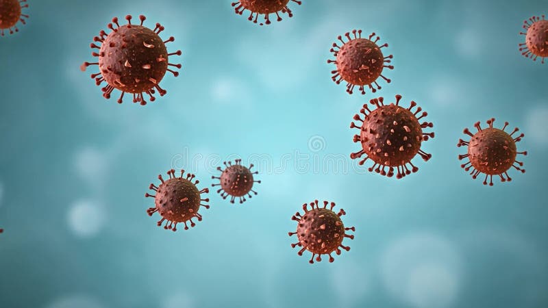 Microscopic Virus Cells Floating in a Human Body Causing Fever and ...