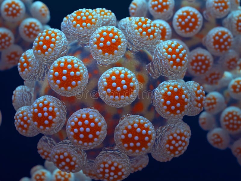 Microscopic Virus Closeup, Detailed 3D Rendering High Quality Image ...