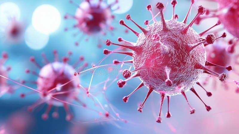 Microscopic Virus Particle stock illustration. Illustration of germ ...