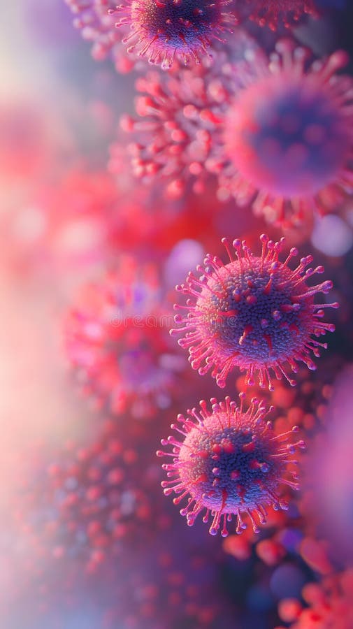 Microscopic Virus Structure: Detailed View of Viral Morphology Stock ...