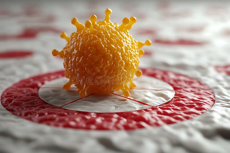 Microscopic Virus Targeting Cell Surface Receptor Stock Illustration ...