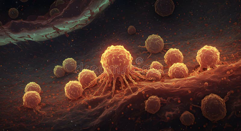 Microscopic View of Cancer Cell Metastasis: a Detailed Visualization of ...