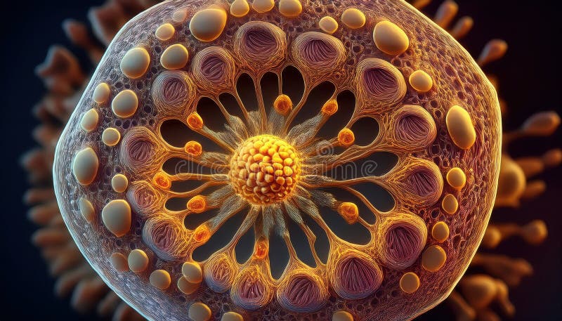 Microscopic Visualization of Cellular Structures Showcasing Stock Photo ...