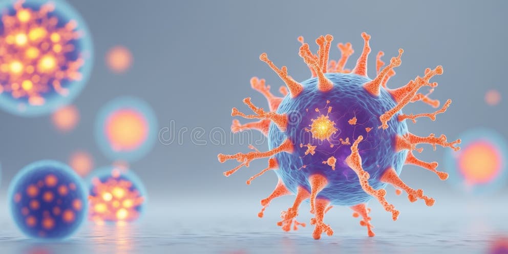 Microscopic Visualization of Glowing Cancer Cells with Intricate ...