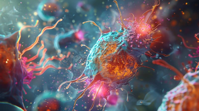 Microscopic Visualization of Natural Killer Cells Detecting and ...