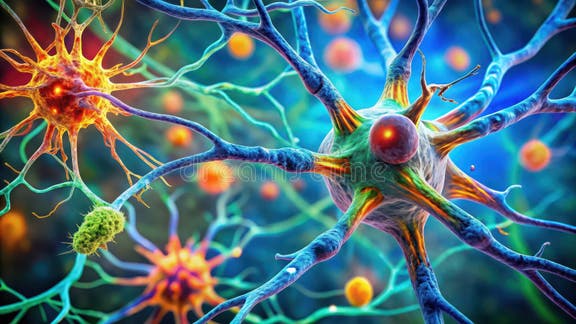 Microscopic Visualization of Neuron Network with Colorful Cellular ...