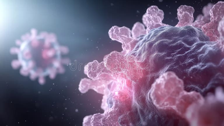 Microscopic Visualization of Pathogen Transmission, an Illustration of Infectious Disease Spread ...