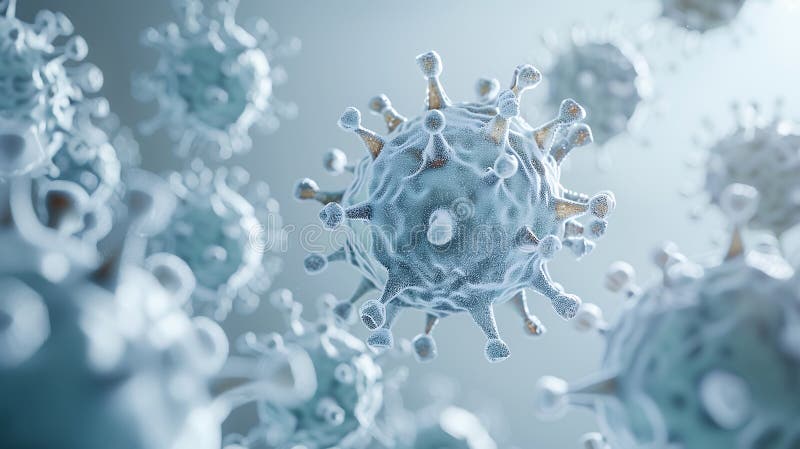 Microscopic Visualization of Viral Particles Depicting Contagious ...