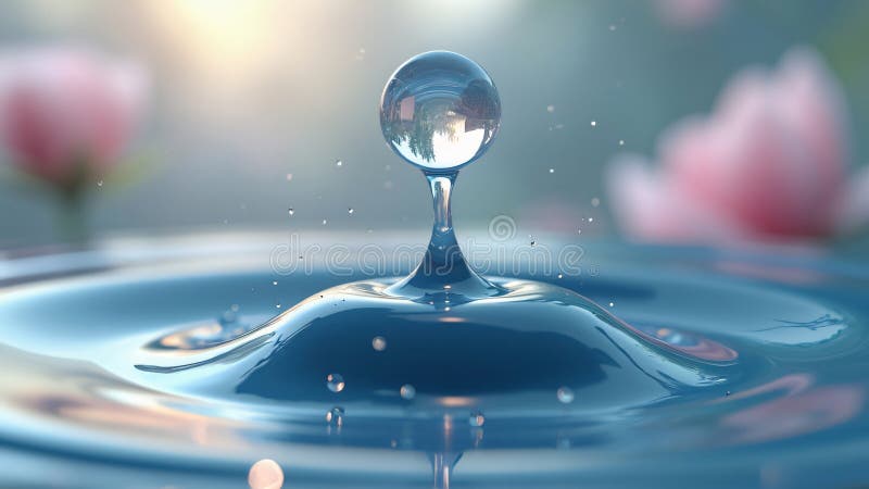 Microscopic Water Droplet Impact, Spherical Shape High Quality Image ...