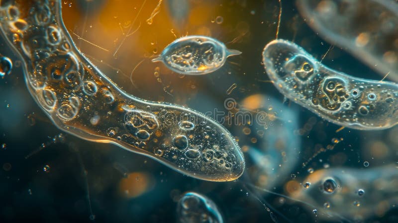 Microscopic Water Insects, Tiny Water Fleas or Aquatic Larvae ...