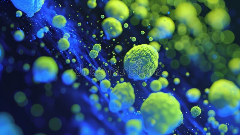 Microscopic World: Abstract Cellular Life, Science Concept ...