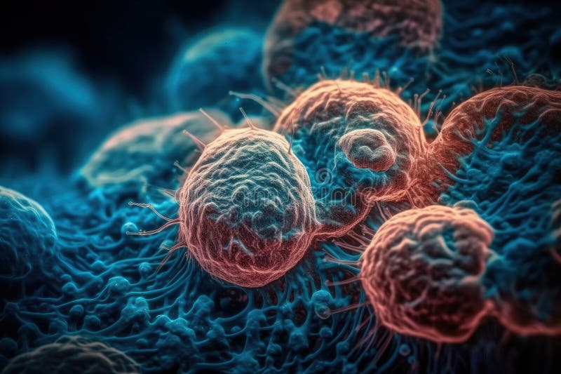 Microscopic World: Bacteria and Virus Cells in Scientific Laboratory ...