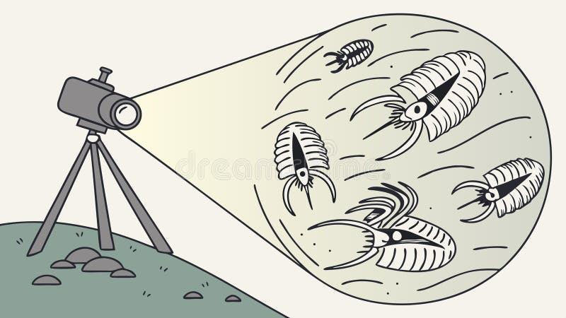 Microscopic World Camera on Tripod Explores Ancient Trilobite Organisms ...