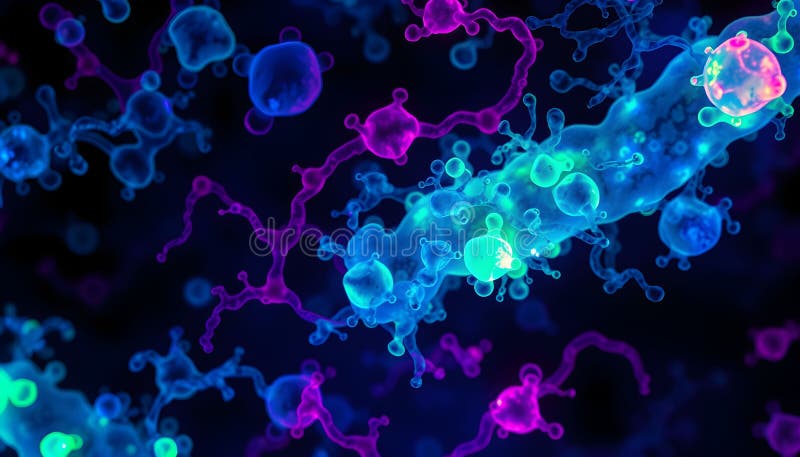 Microscopic World: a Detailed Look at Cells and Molecules Stock ...