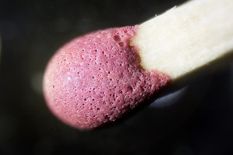 The Microscopic World. Match Head Under the Microscope Stock Image ...